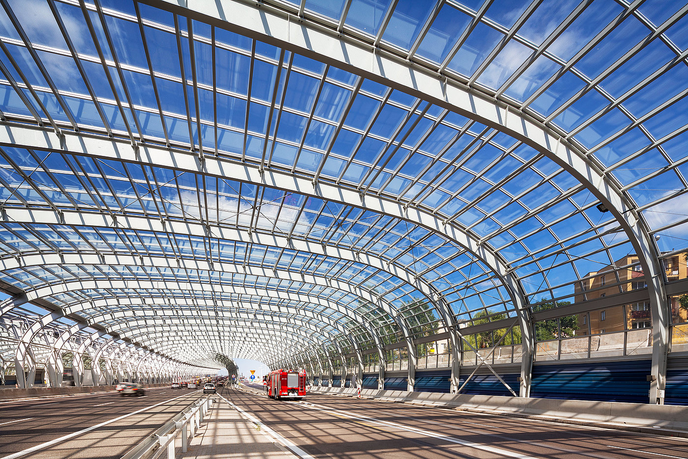 Acoustic tunnels - Warsaw/PL - steel systems references: Jansen