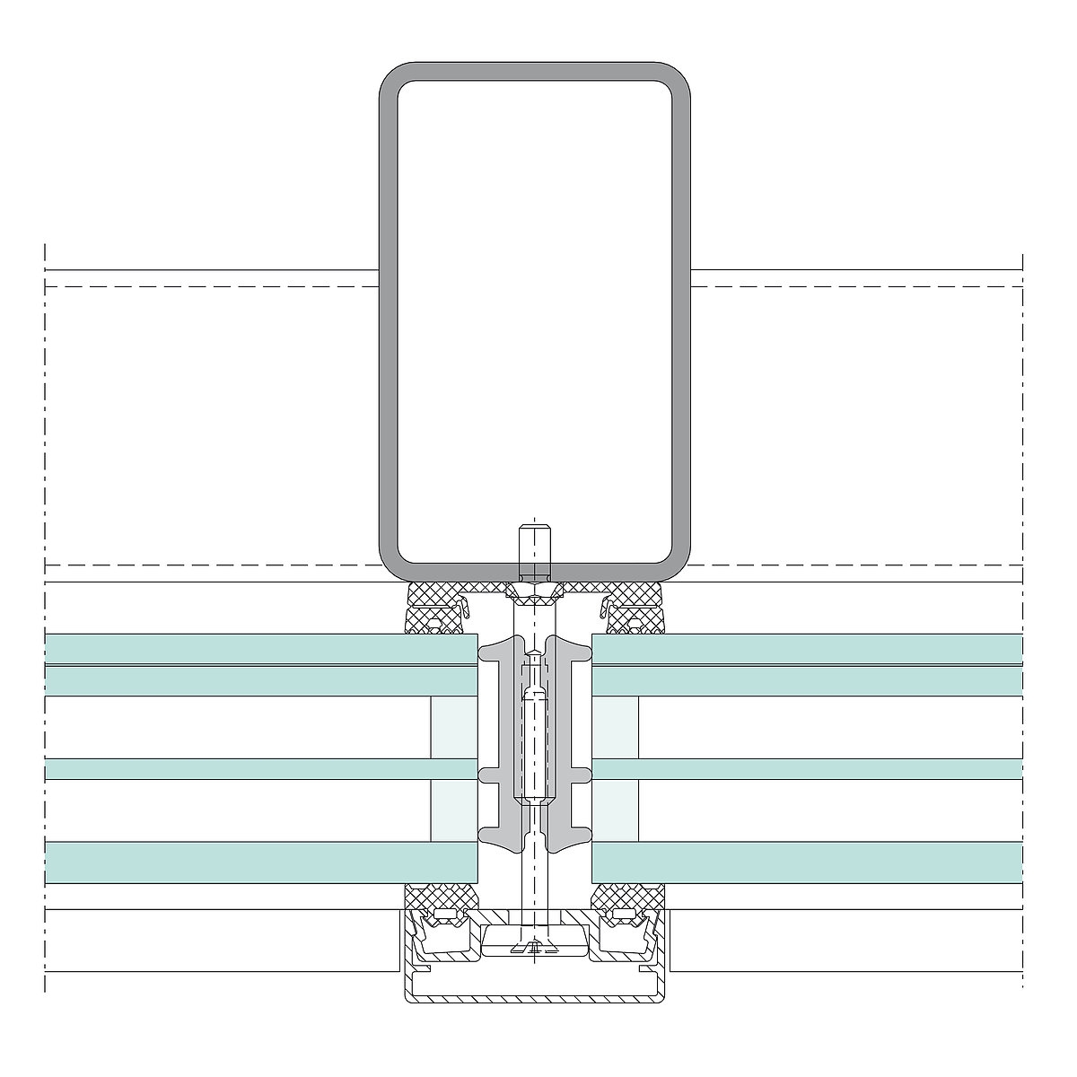 VISS Basic Fassade - wärmegedämmte trägerunabhängige Glasfassade: Jansen