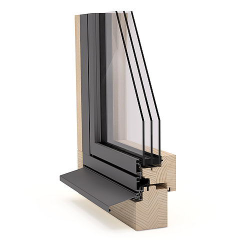 CONNEX cito wood/metal windows – narrow frame view: Jansen