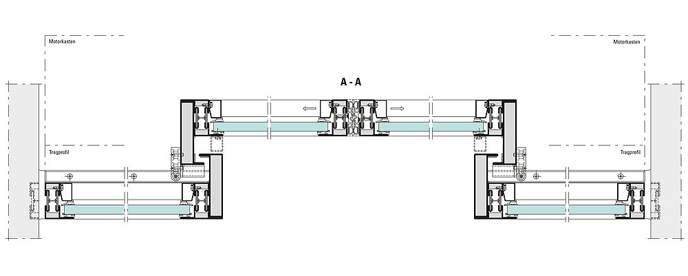Janisol 2 - insulated fire protection sliding doors, EI30 steel: Jansen