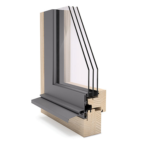 New CONNEX bloc wood/metal windows – narrow frame view: Jansen