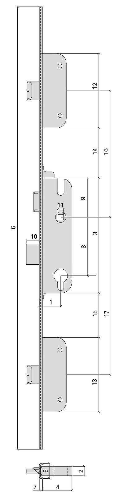 Spare parts for locks with multi-point locking: Jansen Group