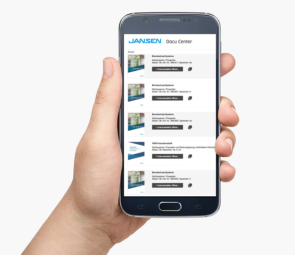 All in one place with the new Jansen Docu Center: Jansen US